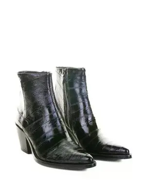 DUCANERO Pointed-toe Leather Ankle Boots