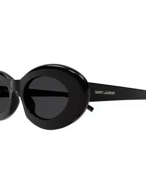Saint Laurent Oval Frame Sunglasses - Black