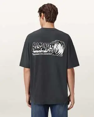 ALLSAINTS Williams X Burnout Crew Neck T-shirt - Black