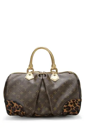 LOUIS VUITTON Monogram Canvas Leopard Stephen Tote Bag