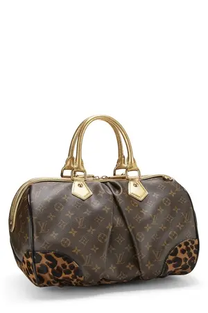 LOUIS VUITTON Monogram Canvas Leopard Stephen Tote Bag