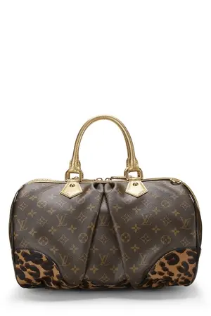 LOUIS VUITTON Monogram Canvas Leopard Stephen Tote Bag