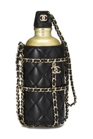Chanel Lambskin Water Bottle Holder And Bottle