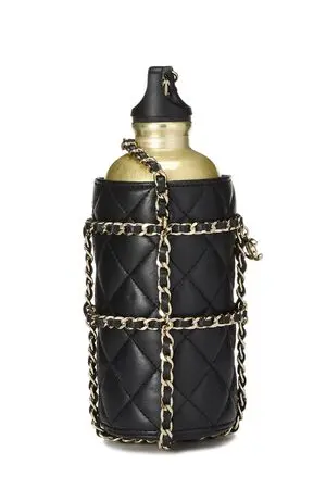 Chanel Lambskin Water Bottle Holder And Bottle