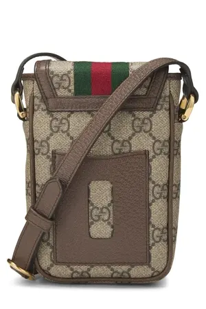 Gucci Original Gg Supreme Canvas Web Ophidia Phone Holder