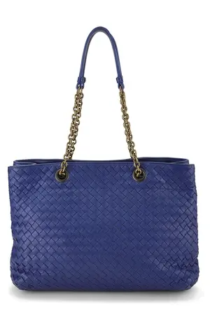 Bottega Veneta Intrecciato Chain Tote - Blue