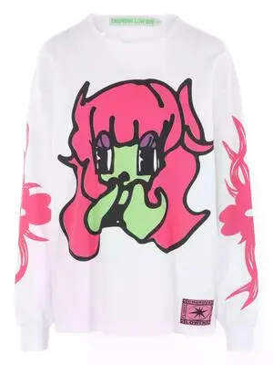 CHOPOVA LOWENA Graphic Long-sleeve T-shirt - White