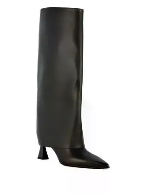 SERGIO LEVANTESI 50mm Krizia Leather Knee-high Boots
