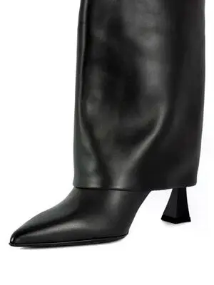 SERGIO LEVANTESI 50mm Krizia Leather Knee-high Boots