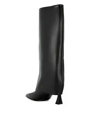 SERGIO LEVANTESI 50mm Krizia Leather Knee-high Boots