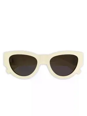 Saint Laurent Cat-eye Logo Sunglasses - Neutrals