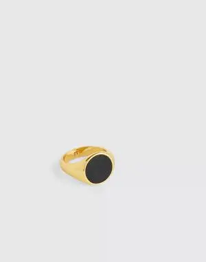 Madewell Semiprecious Stone Signet Ring - Onyx Multi