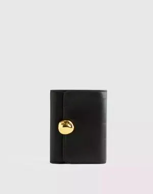 Madewell The Sculpted Metal Trifold Wallet - True Black