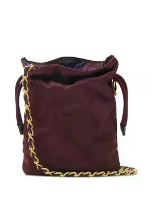 Burberry Quilted Nylon Chain-strap Bucket Bag