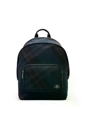 Burberry Grid Check-pattern Backpack - Blue