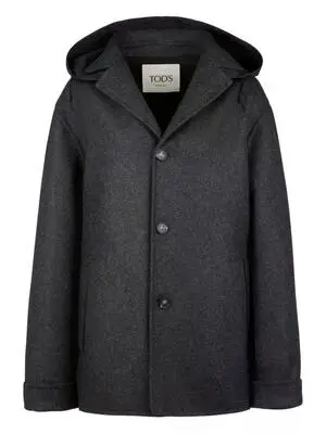 TOD'S Single-breasted Hooded Coat