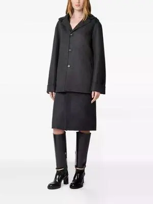 TOD'S Single-breasted Hooded Coat