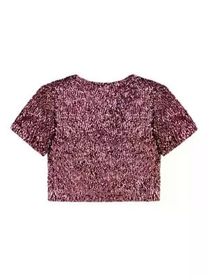 AREA Sequin Embellished Top - Pink
