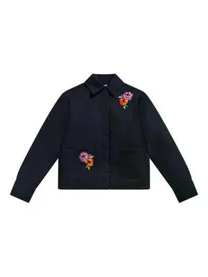 AREA Embroidered-flower Cargo Jacket