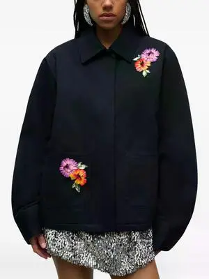 AREA Embroidered-flower Cargo Jacket