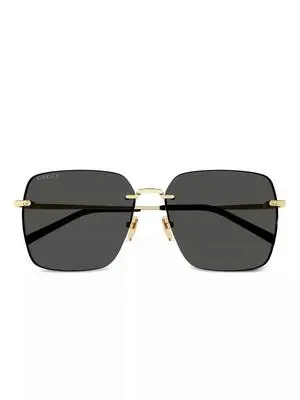 Gucci Gg1955sa Square-frame Sunglasses - Gold
