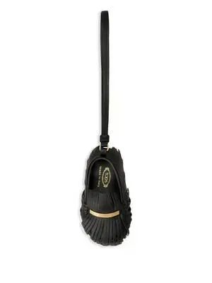 TOD'S Fringed Loafer Keyring - Black