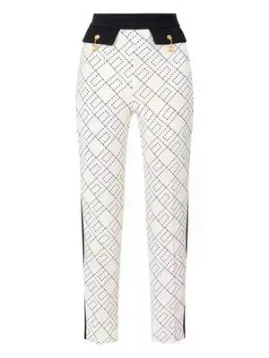 Elisabetta Franchi Logo-print Trousers - Black