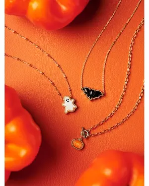 Kendra Scott Mother Of Pearl Pumpkin Pendant Necklace - Silver/orange