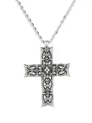 Emanuele Bicocchi Notre-dame Cross Pendant Necklace - Silver