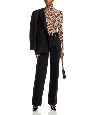 Bloomingdale'S Animal Printed Turtleneck Sweater