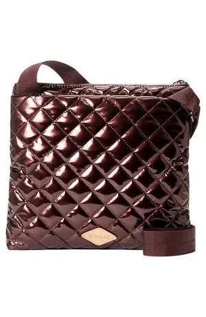 Mz Wallace Metro Flat Quilted Nylon Crossbody Bag