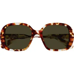 Chloé 55mm Square Sunglasses - Rust Havana