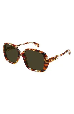 Chloé 55mm Square Sunglasses - Rust Havana