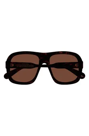 Chloé 58mm Pilot Sunglasses - Havana