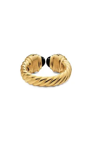 David Yurman Renaissance Color Ring In 18k Yellow - Black Onyx
