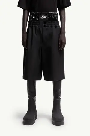 MONCLER X A$AP ROCKY Logo Print Shorts - Black