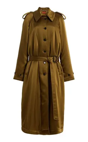 Altuzarra Ace Belted Satin Coat
