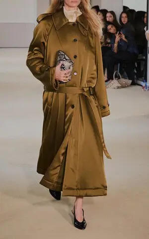 Altuzarra Ace Belted Satin Coat