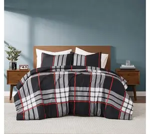 TRULY SOFT Danbury Plaid 3 Piece King Comforter Set - One-color