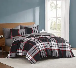 TRULY SOFT Danbury Plaid 3 Piece King Comforter Set