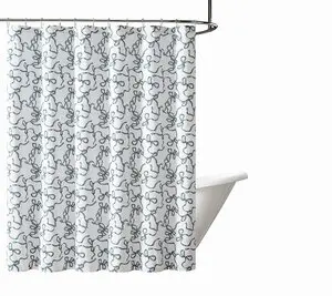 TRULY SOFT Printed Bow Shower Curtain