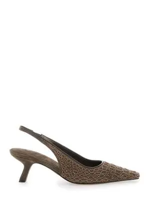 Brunello Cucinelli Suede Pumps With Appliqué Details - Brown