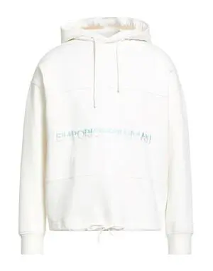 Emporio Armani Cotton-blend Jersey Sweatshirt - White