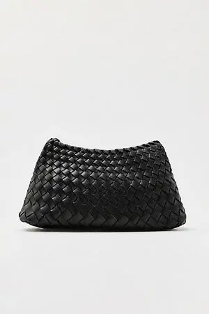 Anthropologie Calla Woven Shoulder Bag - Black