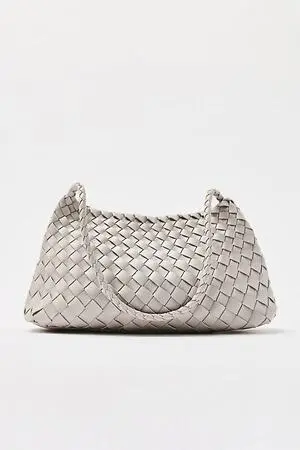 Anthropologie Calla Woven Shoulder Bag - Grey