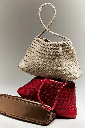 Anthropologie Calla Woven Shoulder Bag - Red