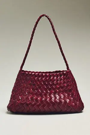 Anthropologie Calla Woven Shoulder Bag - Wine