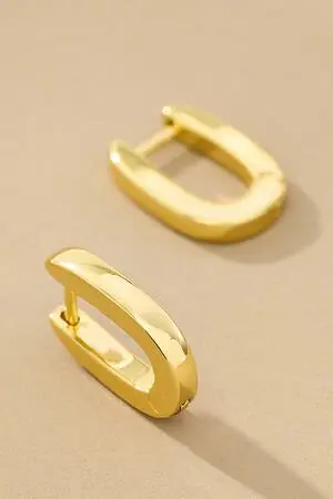 UNCOMMON JAMES Oval Huggie Hoop Earrings - Gold