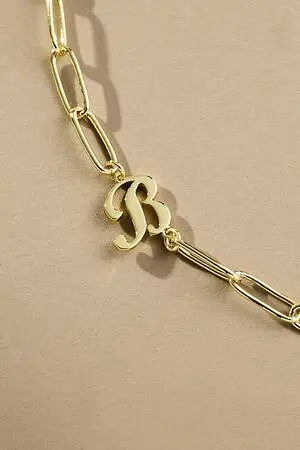 UNCOMMON JAMES Cursive Initial Monogram Necklace - B