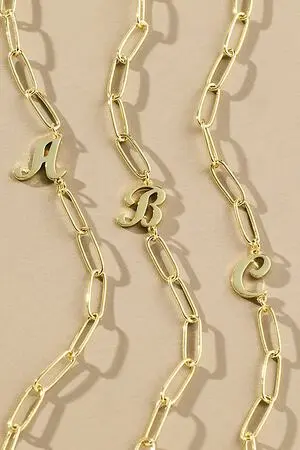 UNCOMMON JAMES Cursive Initial Necklace - F